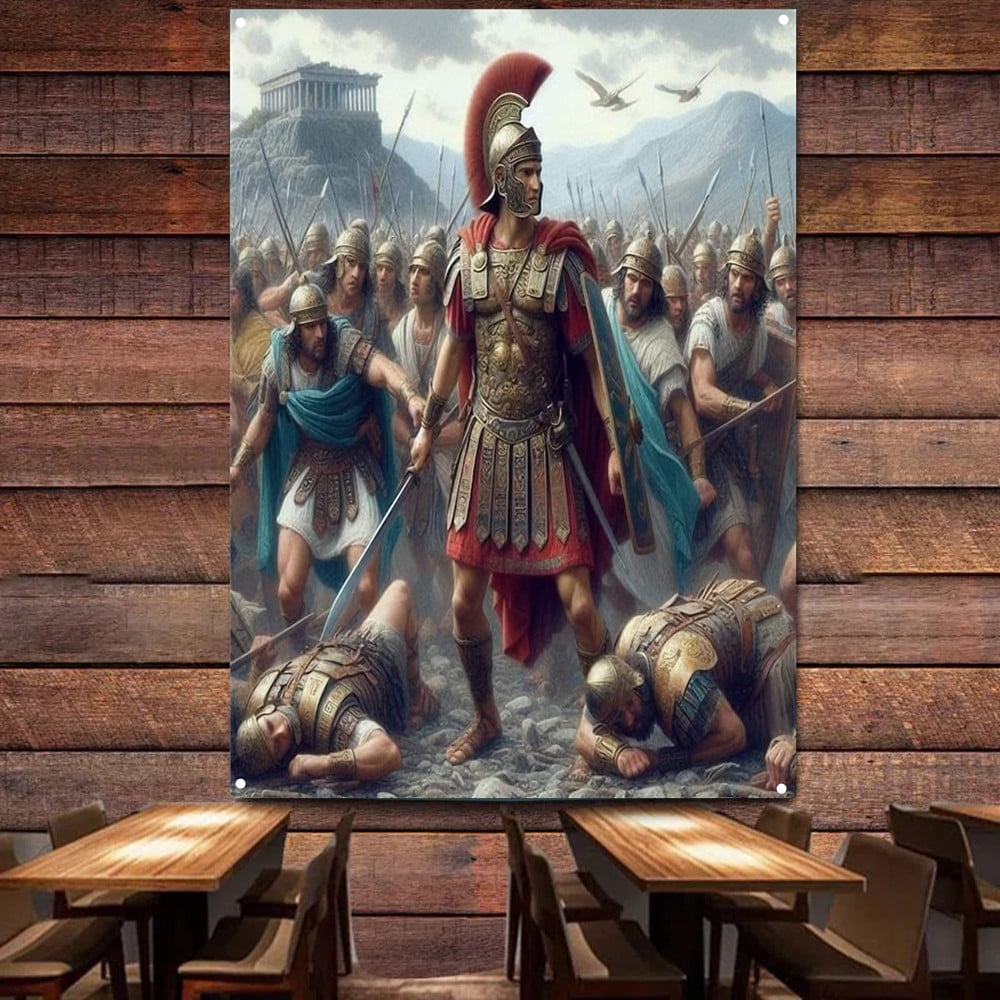 Vintage Spartan Warriors Poster and Prints Wall Chart Ancient Greek ...