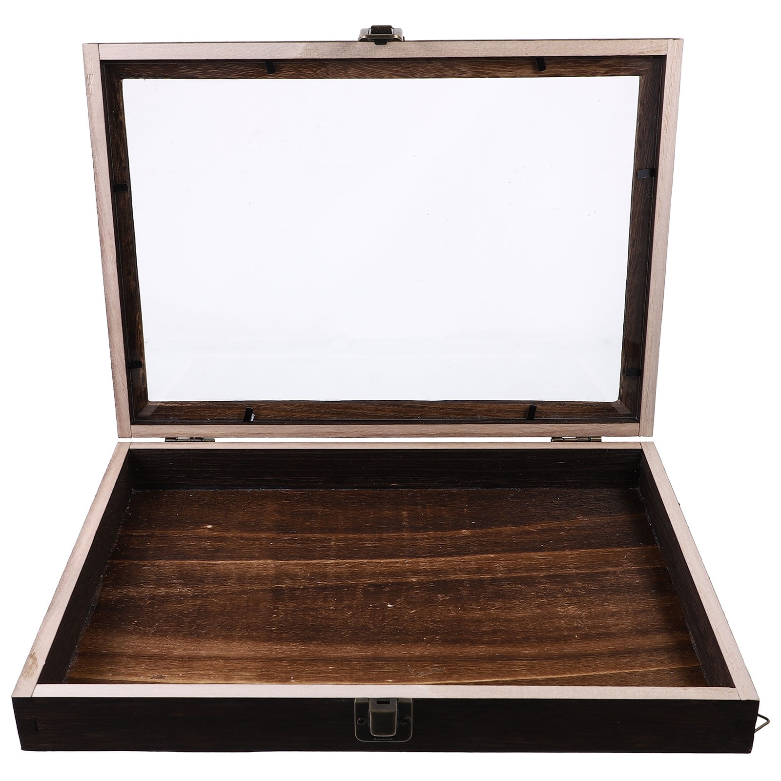 Vintage Wooden Specimen Box Insect Display Cabinet with Glass Cover for ...