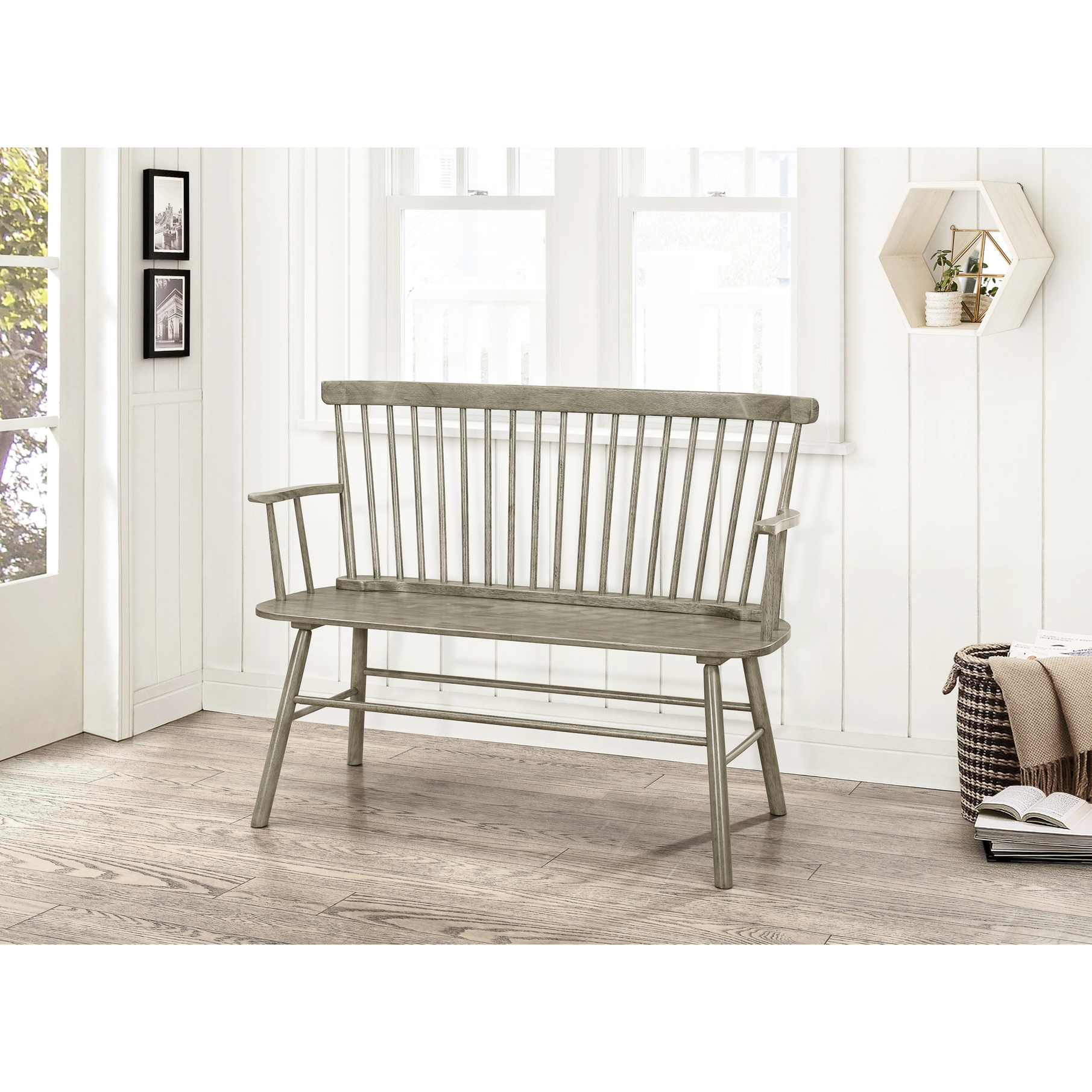 Vintage Spindle Bench | Comfortable in Living Rooms | Solid Wood ...