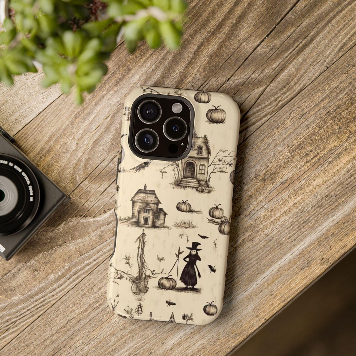 Vintage Spooky Halloween Retro Ghost Pumpkin Autumn Aesthetic Phone ...