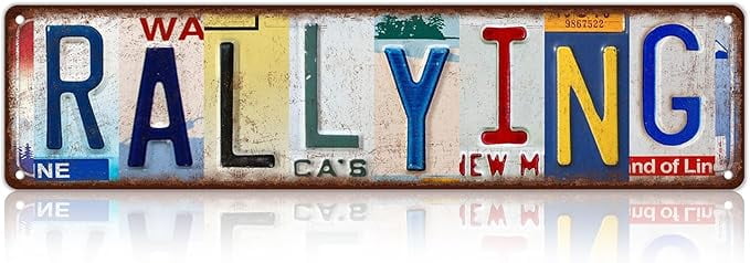 Vintage Sport Metal Tin Signs Rallying Street Signs Man cave Home Room ...