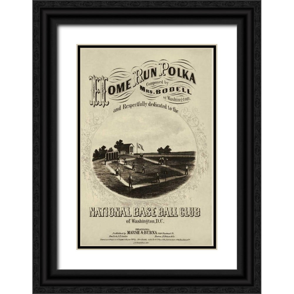 Vintage Sports 13x18 Black Ornate Wood Framed with Double Matting ...