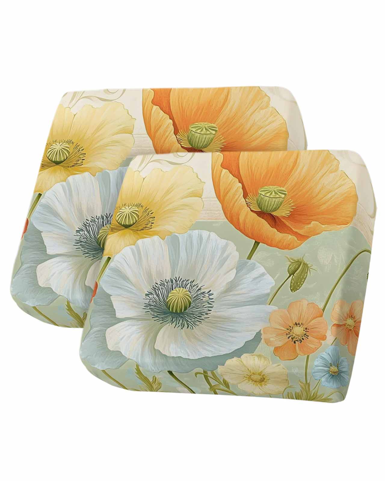 Vintage Spring Floral Sofa Couch Cushion Covers Washable, Removable ...