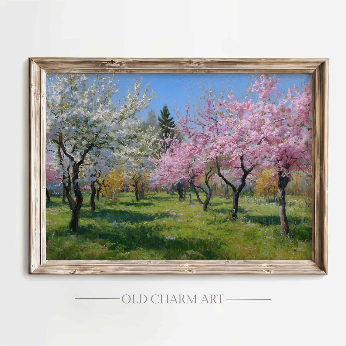Vintage Spring Garden Landscape : Cottage Wall Art, Unframed Poster ...