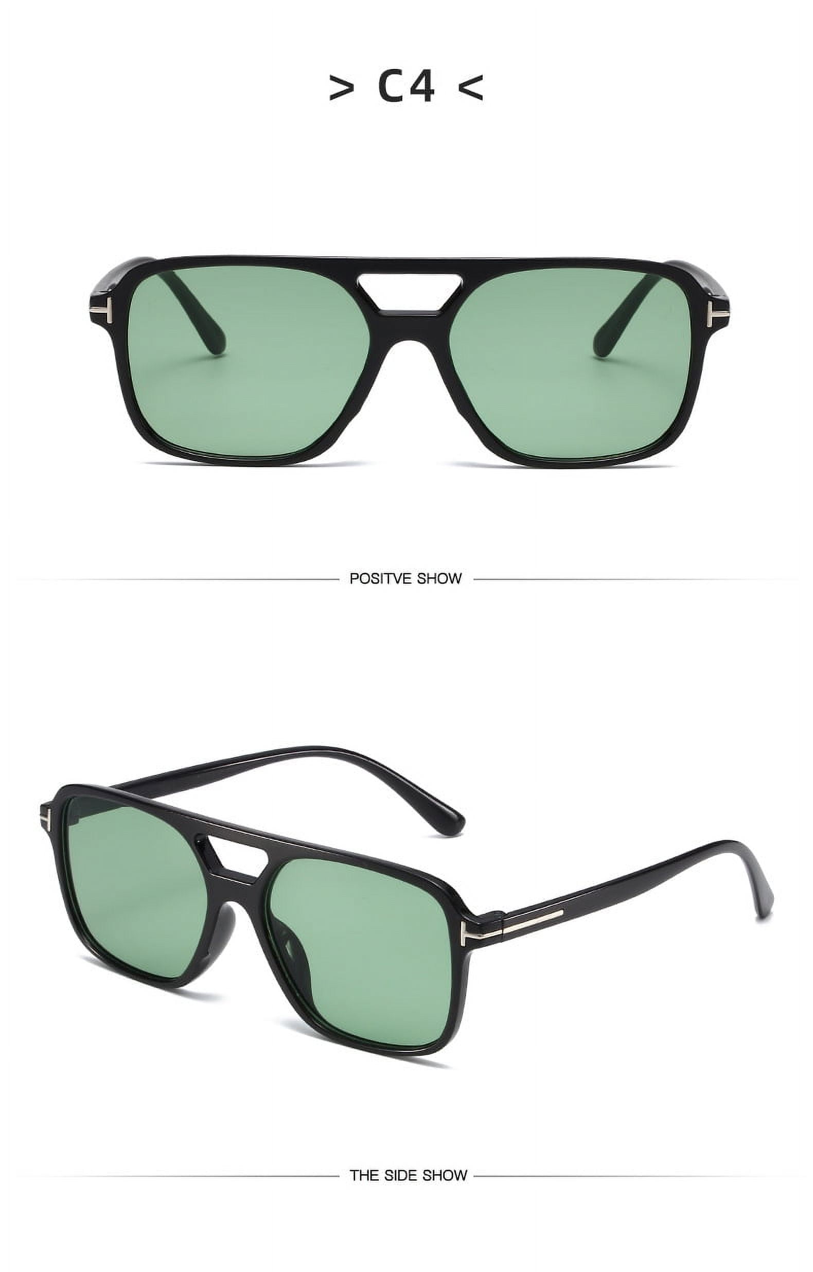 Vintage Square Frame Sunglasses - Classic Mid-Century Business Eyewear ...