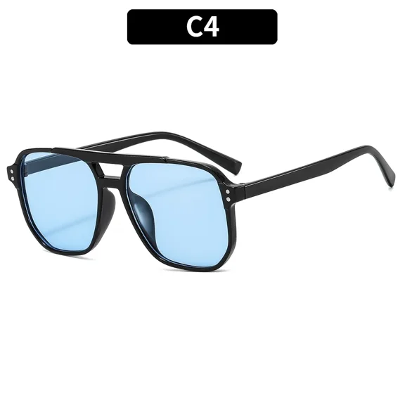 Retro Square Sunglasses Women Bee Metal Frame Oversized Fashion ...