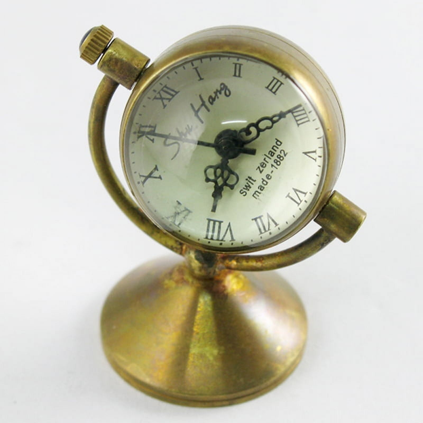 Vintage Stand Desktop Table Clock Watch Decorate Small Desk Clock Hand ...