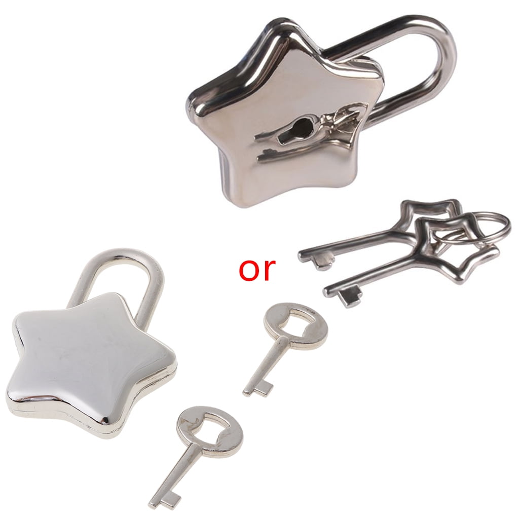 Vintage Star Shape Lock With for Key Mini Portable Padlock Metal for ...