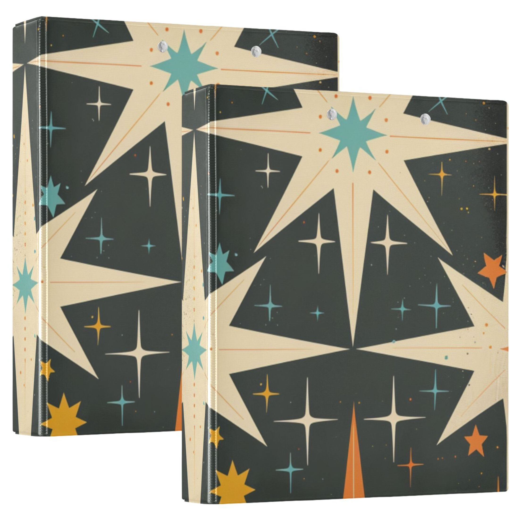 Vintage Stars 3 Ring Binders 1.5 inch Hardcover File Folders with ...