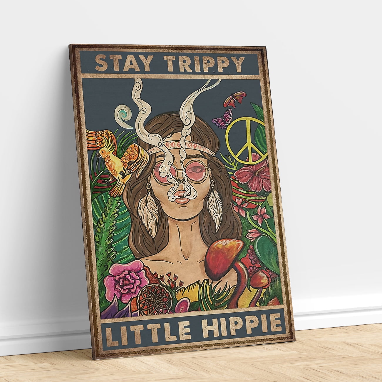 Vintage Stay Trippy Little Hippie Girl Poster (2) 11 x 17 Inch Poster ...