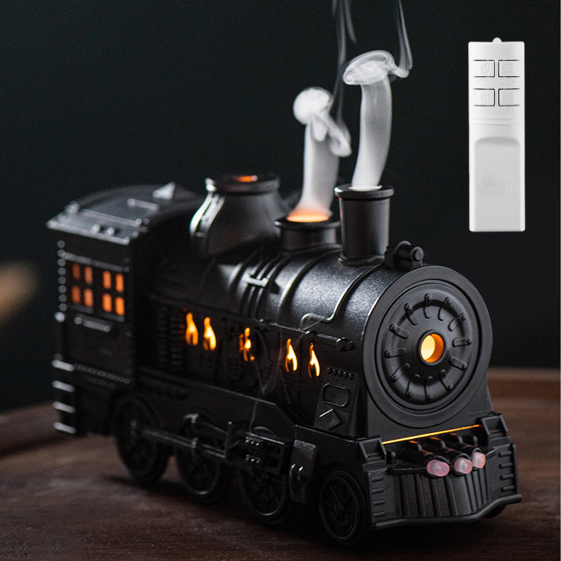 Vintage Steam Train Essential Oil Diffuser, 300ml Train Diffusers for ...