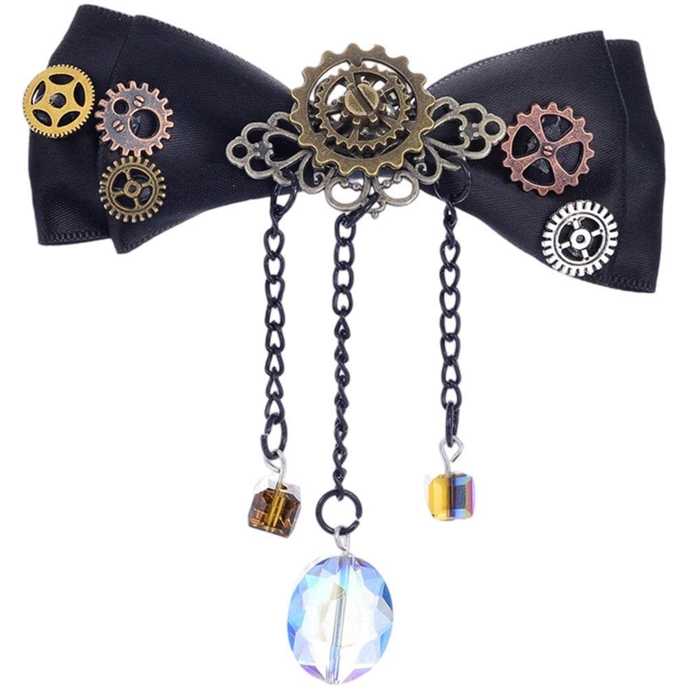 Vintage Steampunk Skull & Gear Hair Clip, Zinc Alloy Barrettes for ...