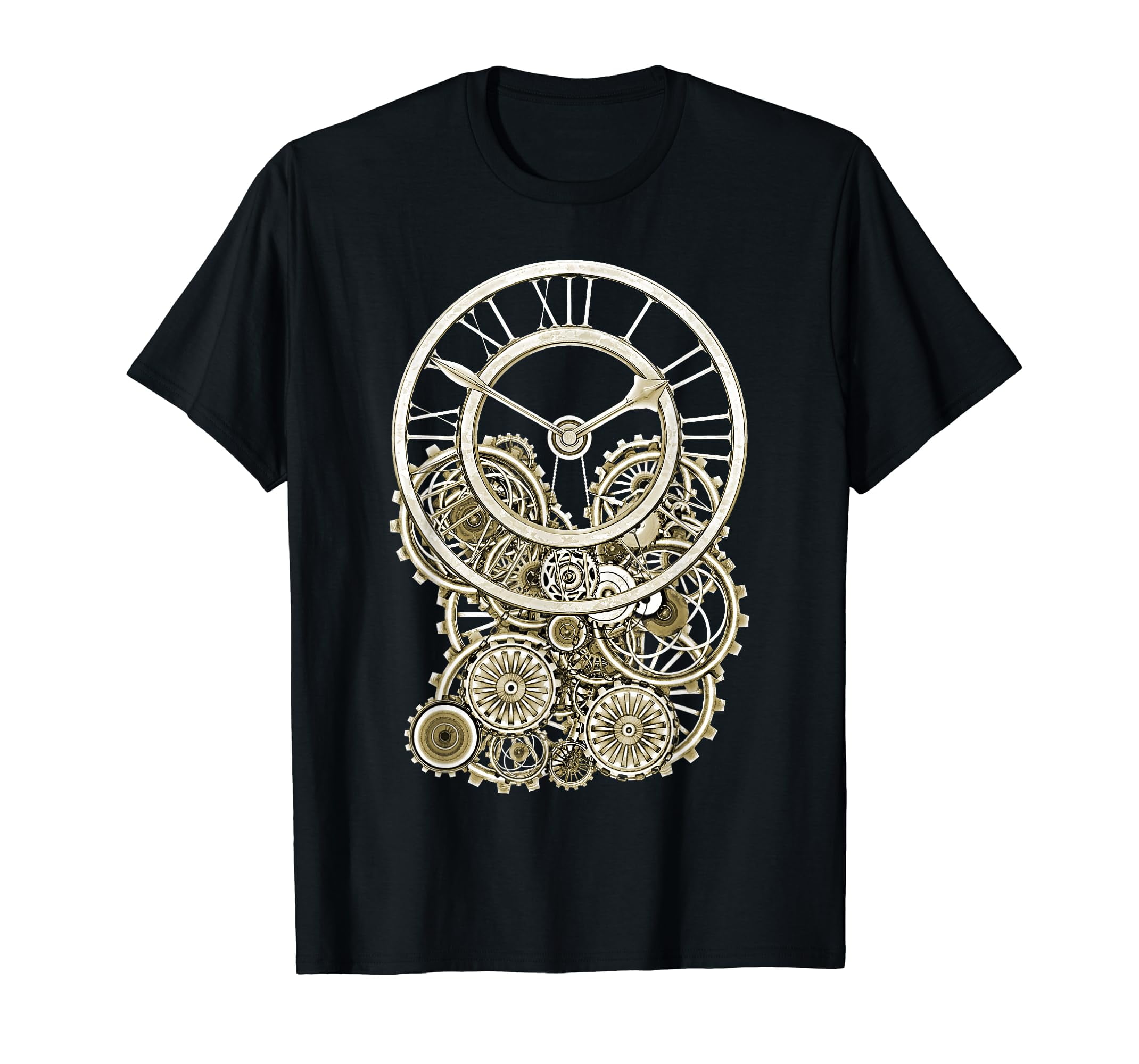 Vintage Steampunk Style Elegant Steampunk Clock Steampunk T-Shirt ...