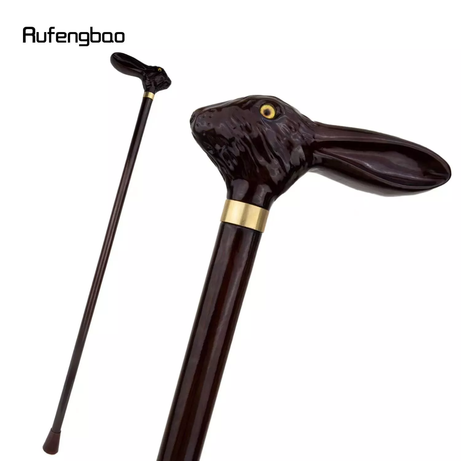 Vintage Steel Brown Rabbit Handle Walking Stick Walking Cane Replica ...