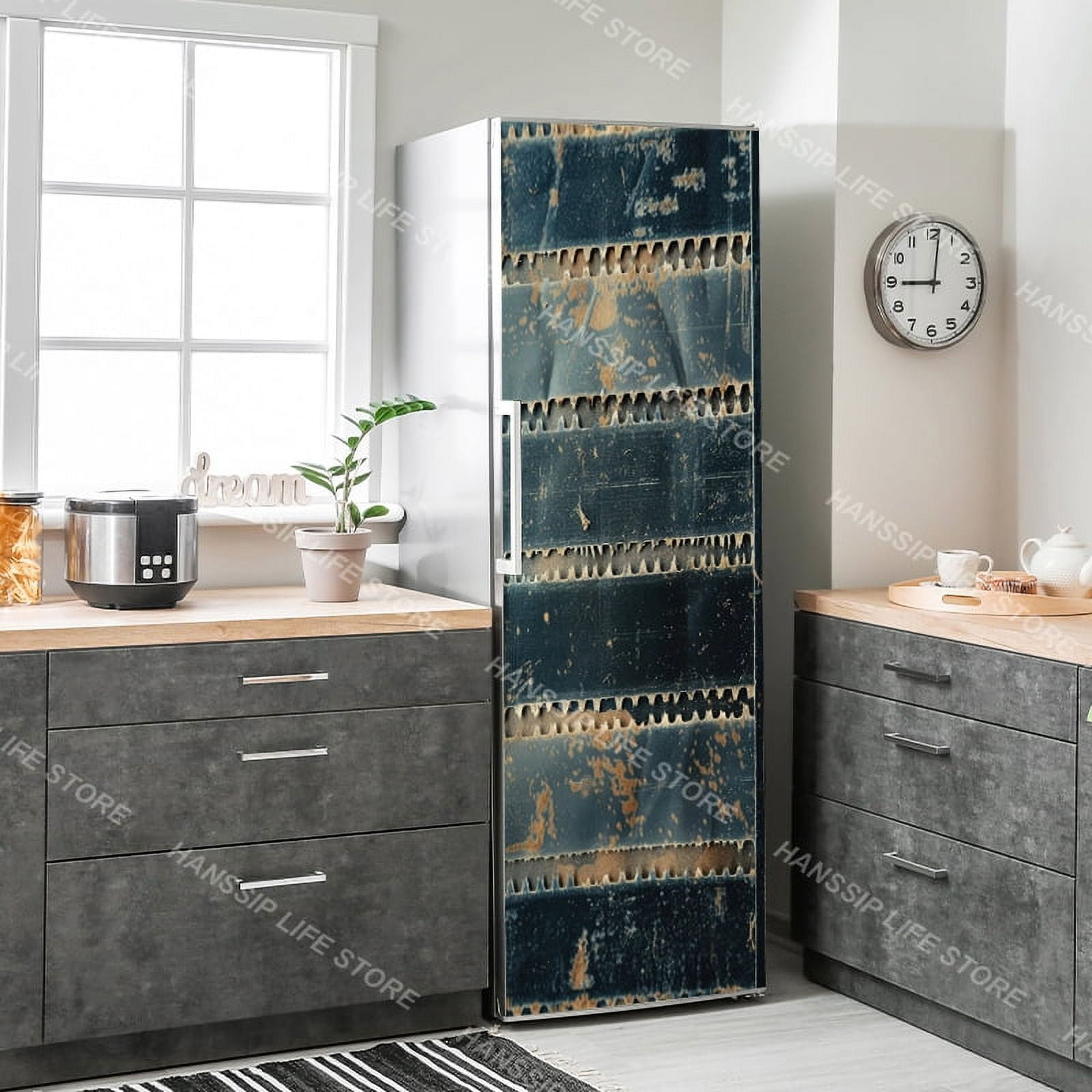 Vintage Steel Iron Gate Design Fridge Door Art Decals Removable Retro ...