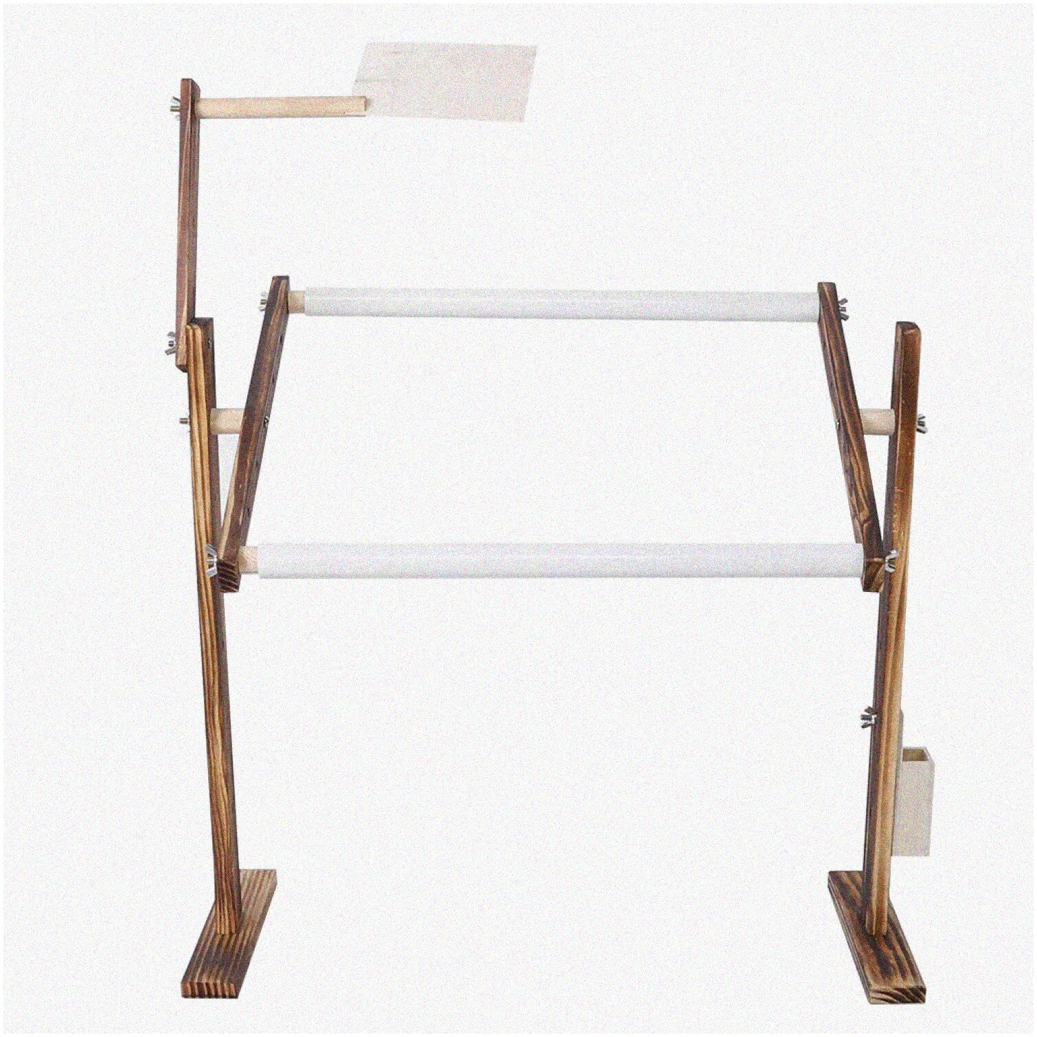 Vintage StitchMaster Embroidery Stand - Adjustable Height, Solid Pine ...