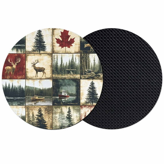 Vintage Stitching Coasters for Drinks,Absorbent Non Slip Rubber Drink ...