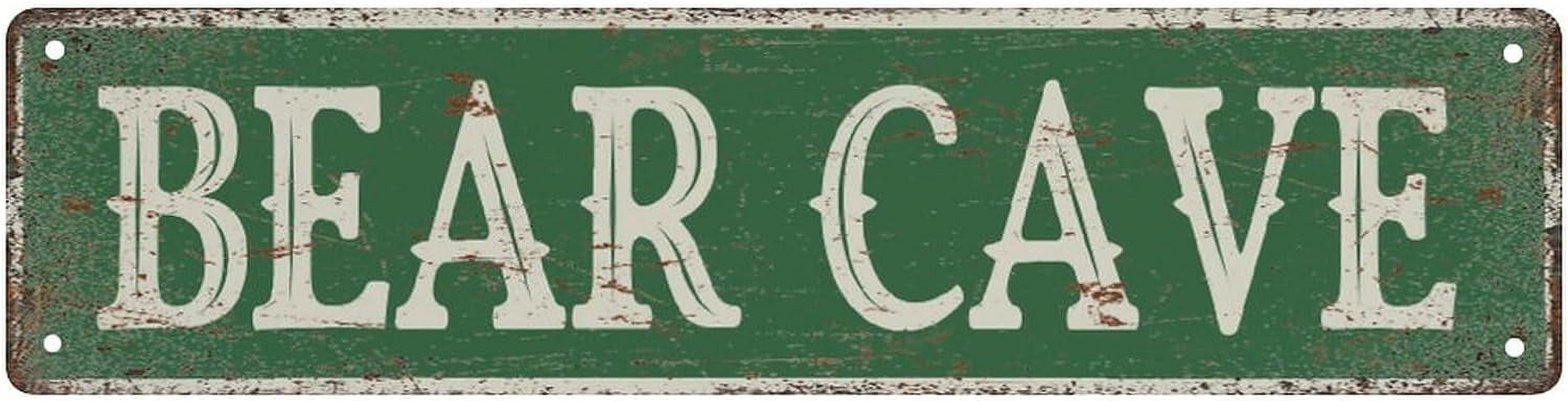 Vintage Street Sign Bear Cave Sign Metal Sign Wall Decor For Home, Bar ...