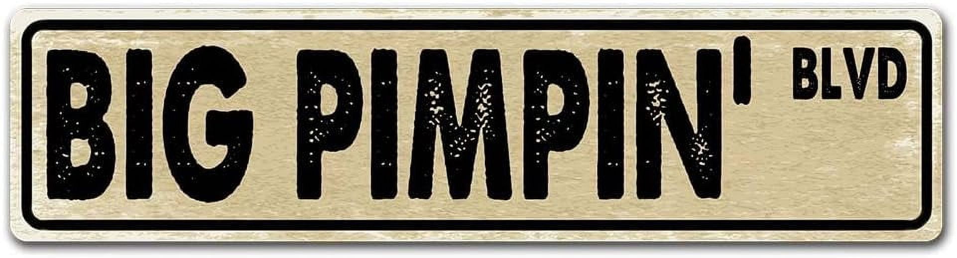 Vintage Street Signs ST AVE DT Big Pimpin Retro Metal Tin Sign Plate ...