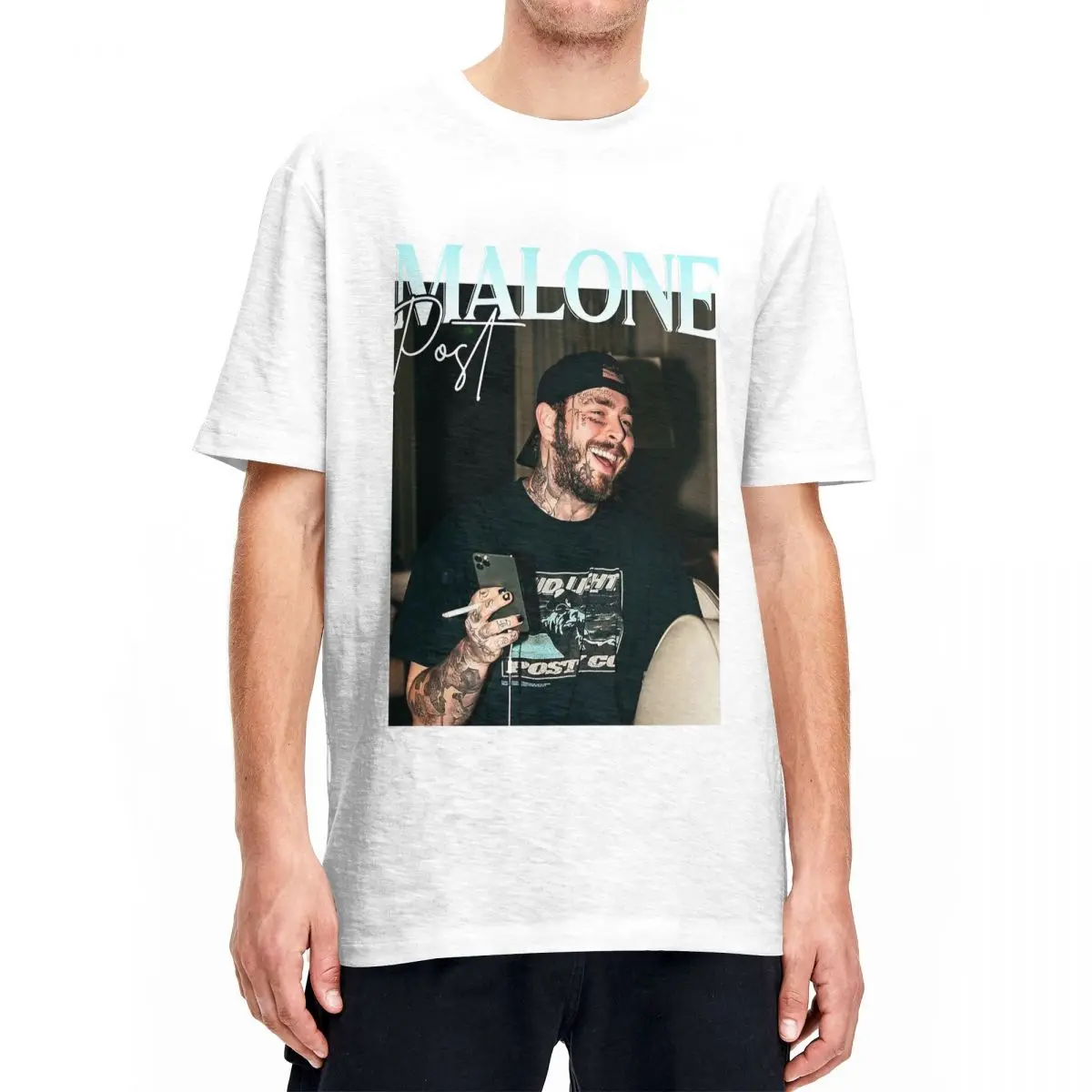 Vintage Streetwear Music Graphic Tee, Soft Cotton Casual Urban ...