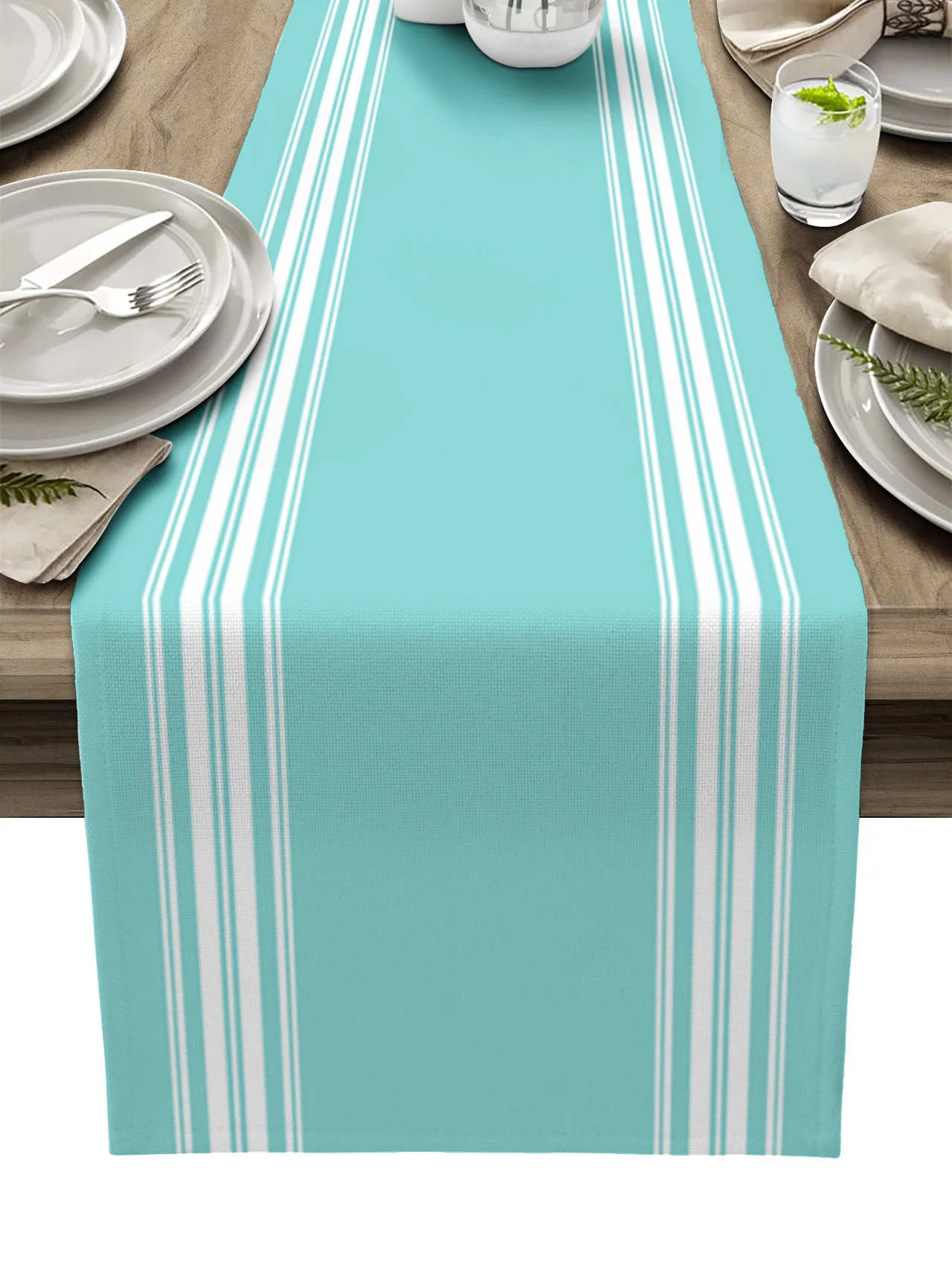 Vintage Stripe Texture Red Table Runner Home Wedding Table Flag Mat ...