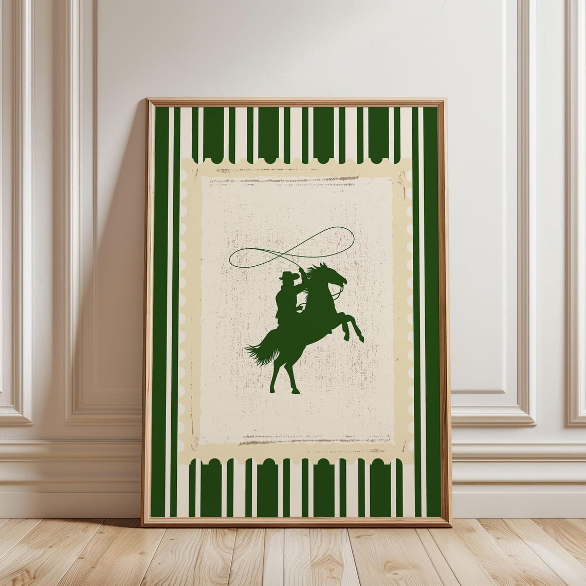 Vintage Striped Rodeo Poster Western Bedroom Poster Cowboy Wall Art ...