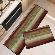 Christmas Gift Boho Brown Kitchen Rug Mat Set of 2 Piece Farmhouse ...
