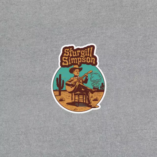 Vintage Sturgill Simpson Country Music Sticker - Cowboy Desert Guitar ...