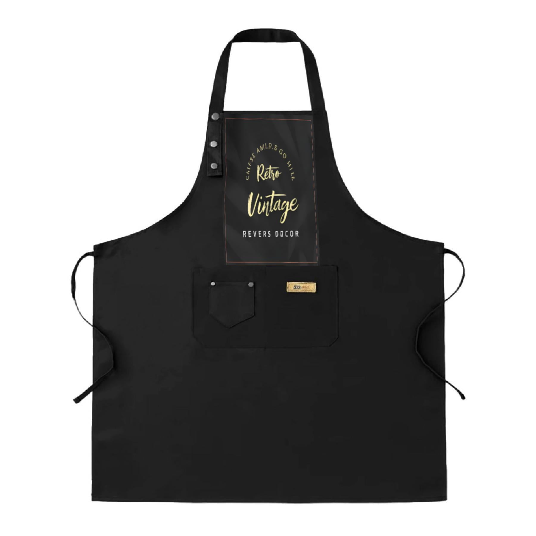 Vintage Style 2 Pack Bib Apron Set - Adjustable with 2 Pockets ...