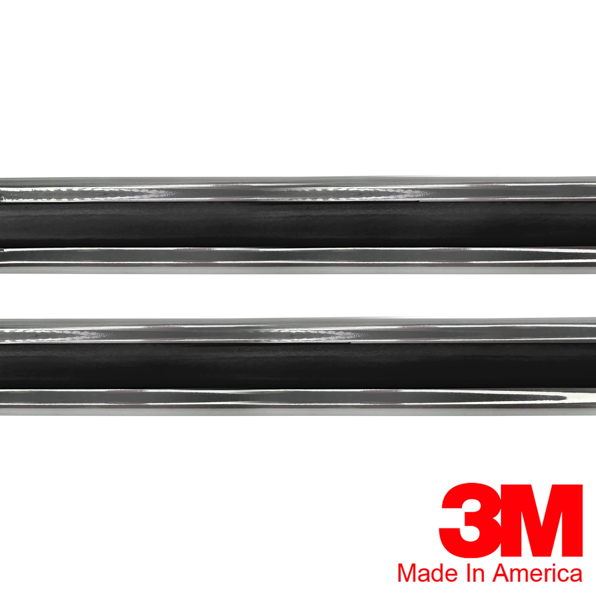 Vintage Style 5/8" Black & Chrome Side Body Trim Molding - Walmart.com