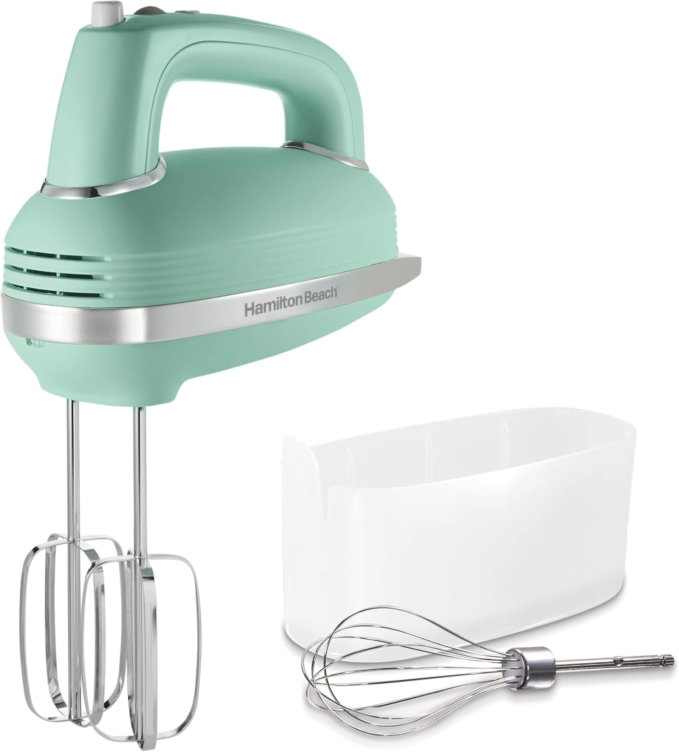 Vintage-Style 5-Speed Electric Hand Mixer, Powerful 1.3 Amp DC Motor ...