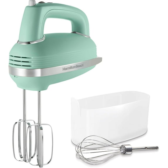 Vintage-Style 5-Speed Electric Hand Mixer, Powerful 1.3 Amp DC Motor ...