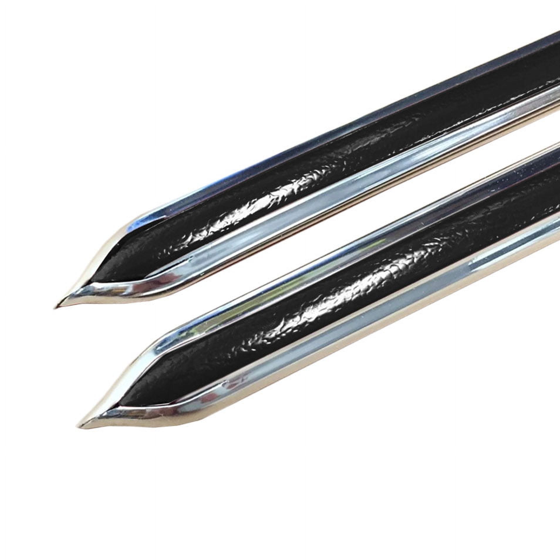 Vintage Style 7/8" Black & Chrome Side Body Trim Molding - Formed ...