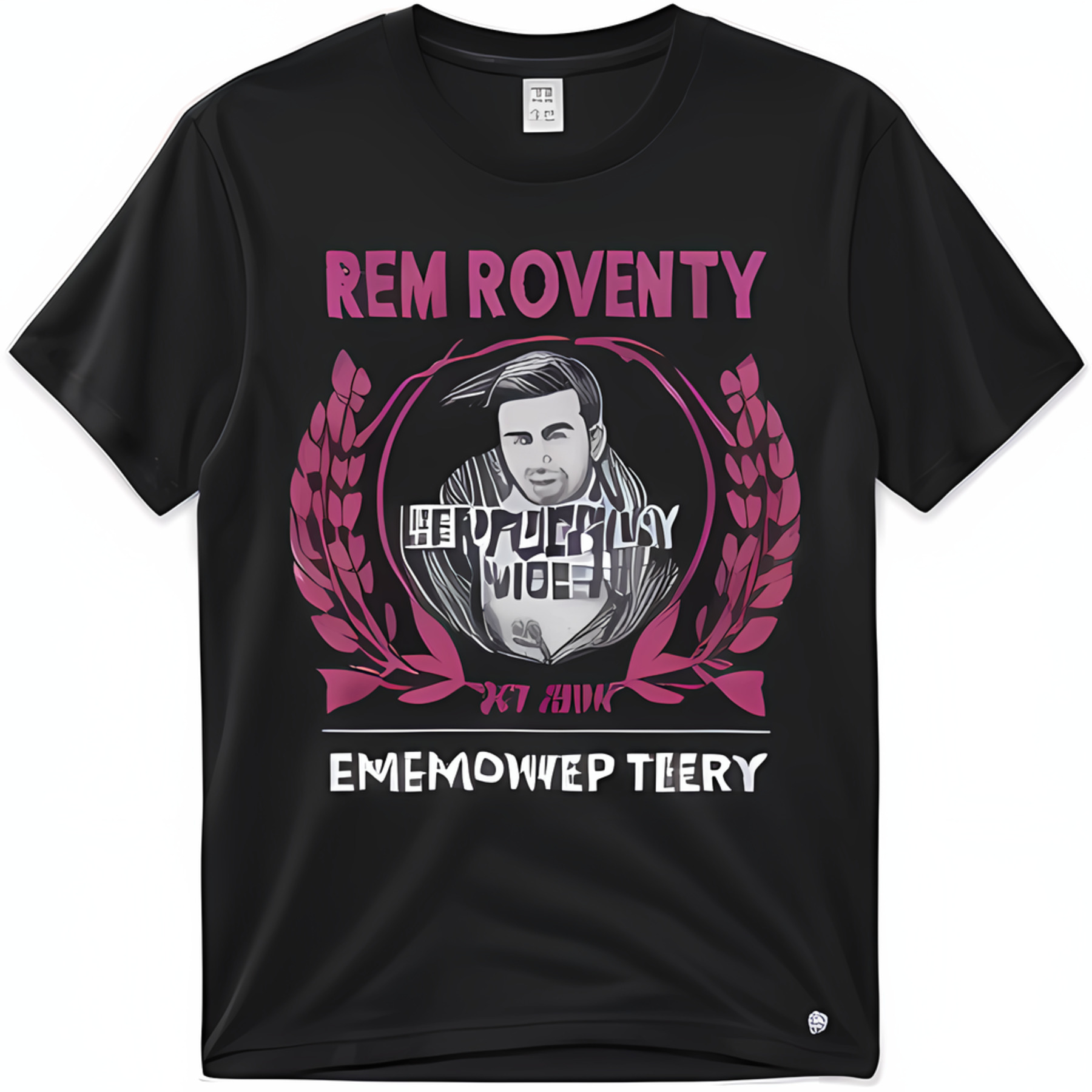 Vintage Style Black T-Shirt with 'Pioneering Era' Design by R Netanyahu ...