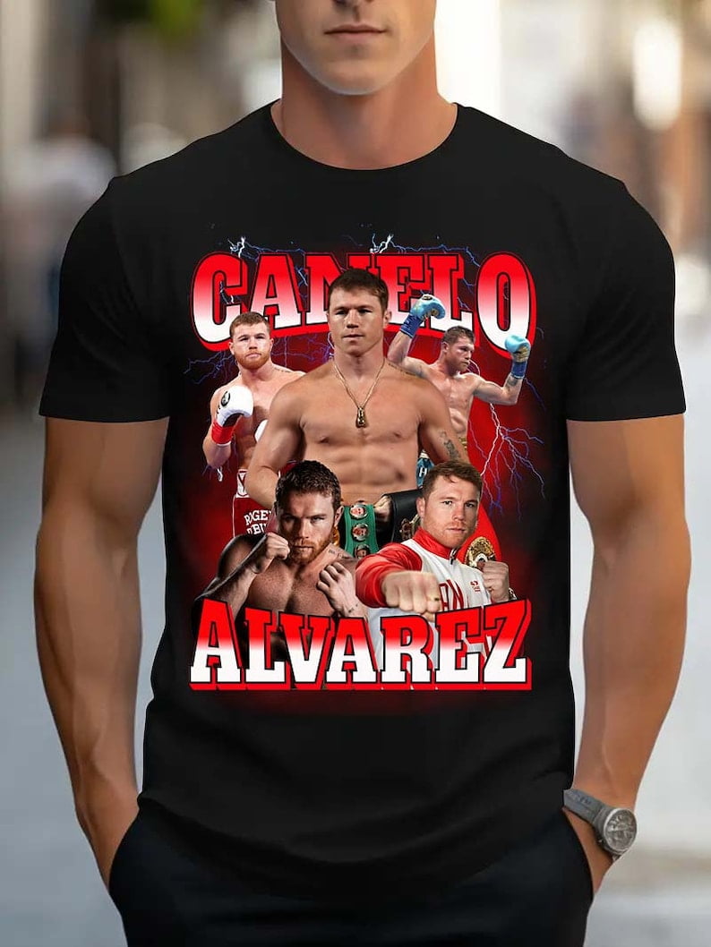 Vintage Style Canelo Alvarez T Shirt Boxing shirt Classic 90s Graphic ...