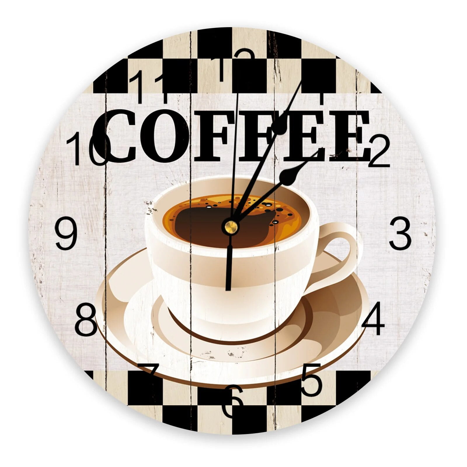 Vintage Style Coffee Beans Sugar Clocks Wall Home Decor Modern Kitchen ...