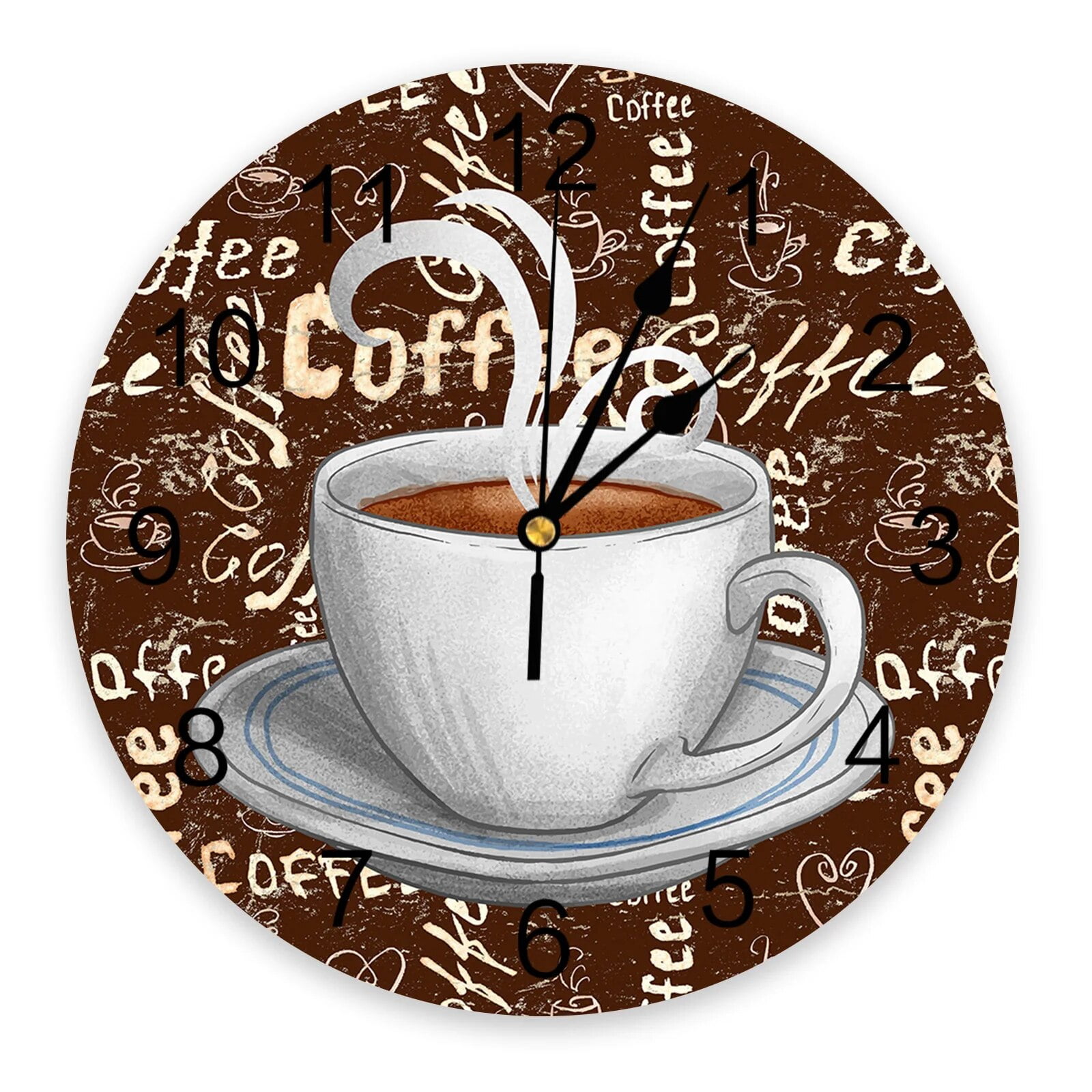 Vintage Style Coffee Beans Sugar Clocks Wall Home Decor Modern Kitchen ...