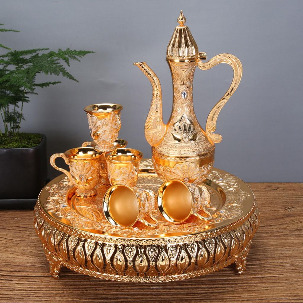 Vintage Style Coffee Pot with 6 Coffee Cups, 8 Pieces Coffee Cup Set ...