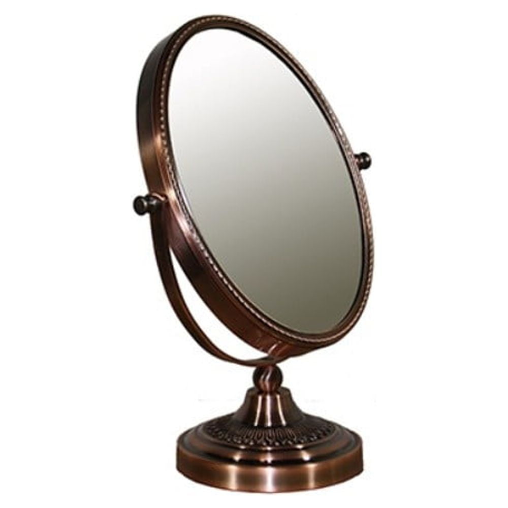 Vintage Style Copper 5X Magnification Vanity Mirror - Walmart.com
