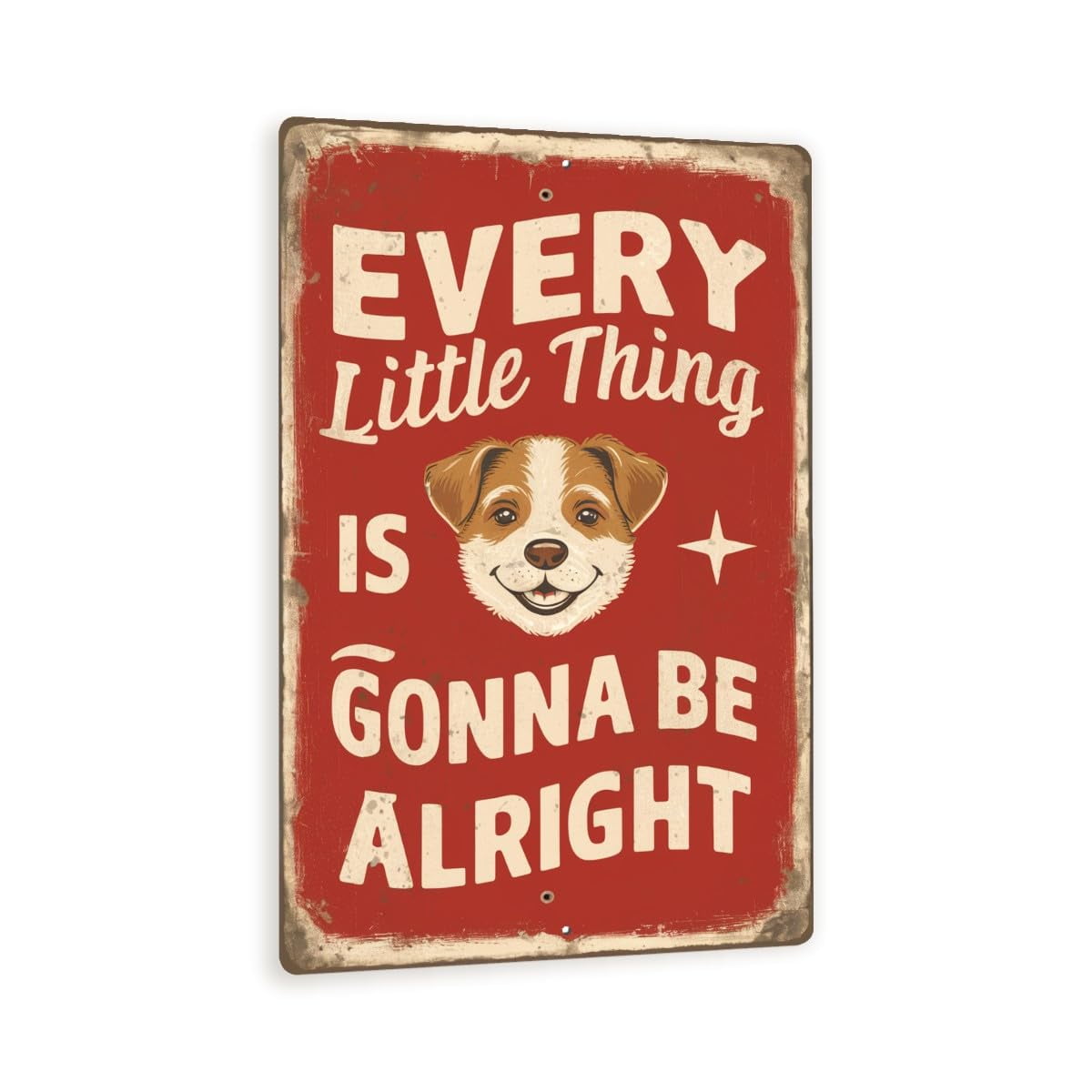 Vintage-Style "Every Little Thing Is Gonna Be Alright" Sign - Cheerful ...