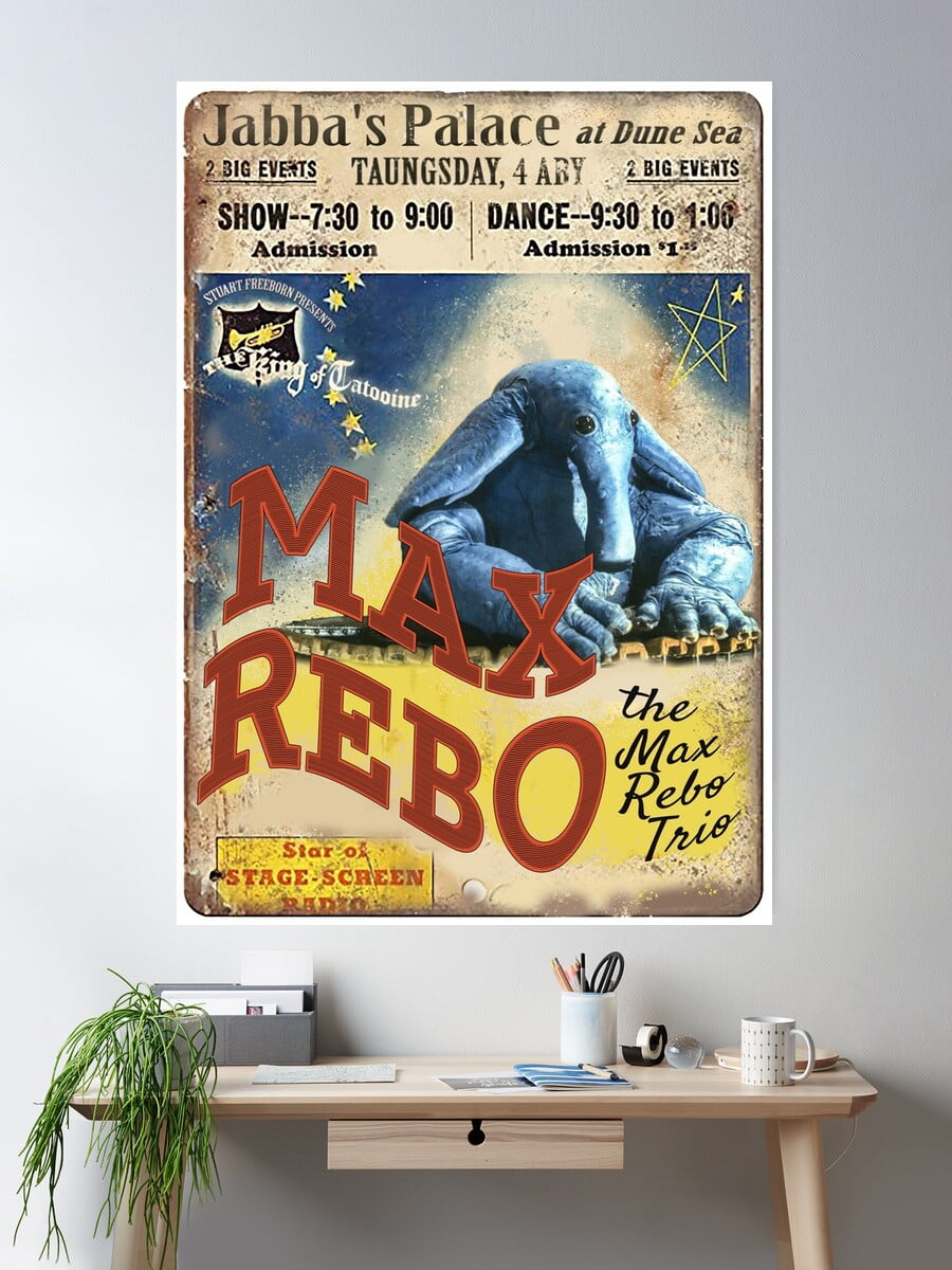 Vintage Style Fan Art Max Rebo Concert Poster Poster Wall Art, Modern ...