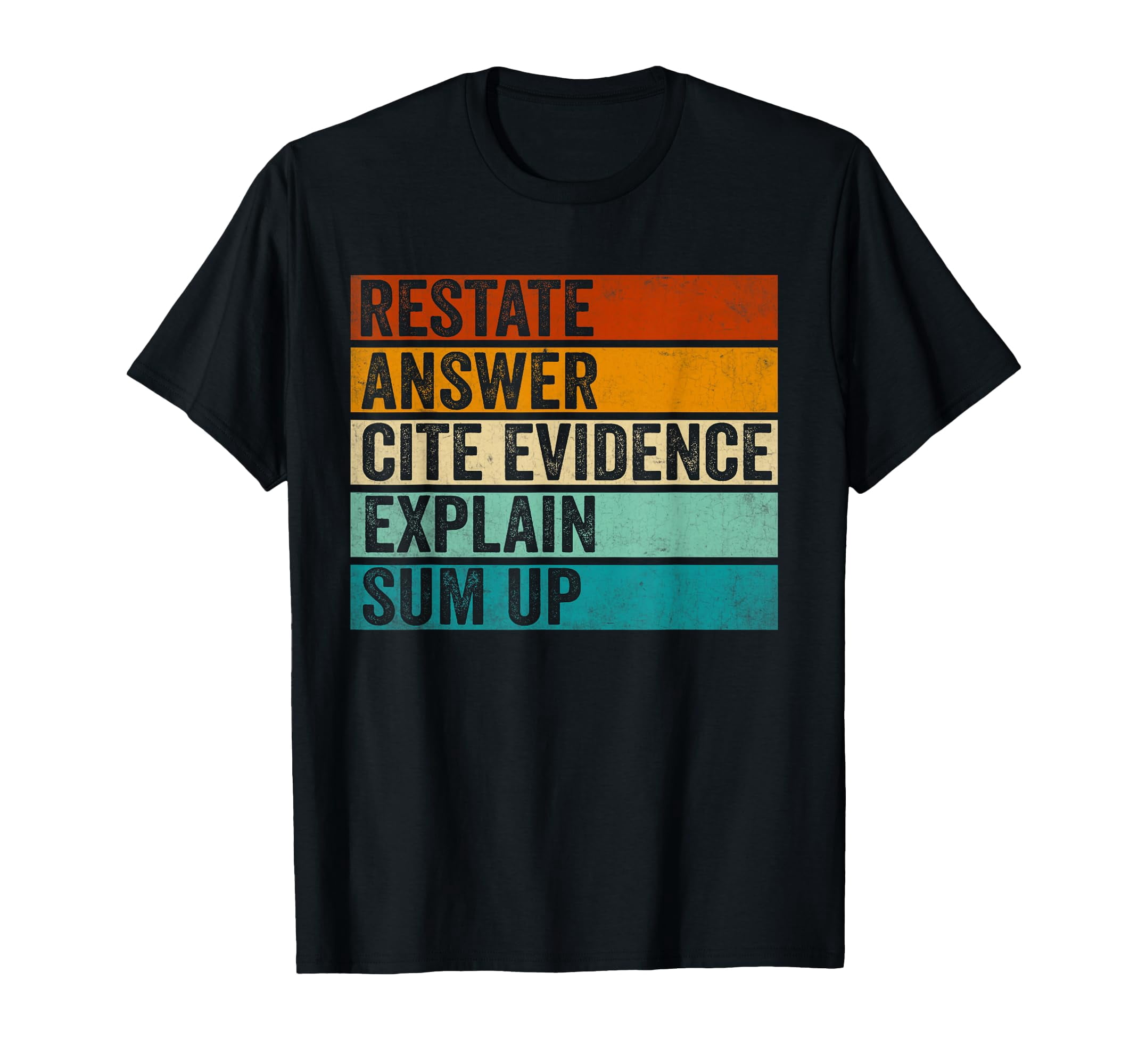Vintage Style Funny Text Evidence Races Writing Strategy T-Shirt for ...