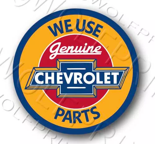 Vintage Style Genuine Chevrolet Parts Logo Sticker Phone Decal Water ...