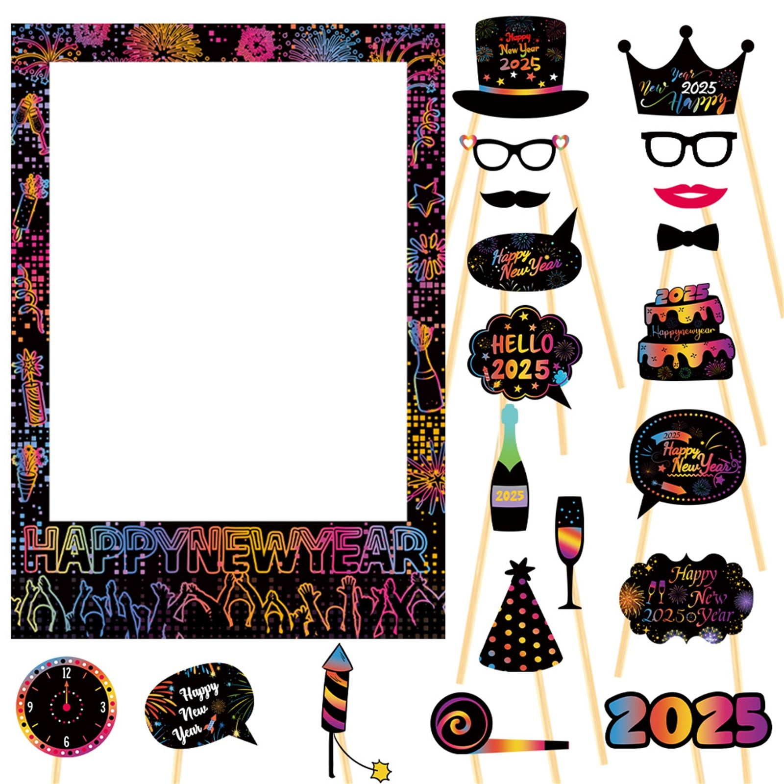 Vintage Style Handheld Photo Frame Props, Retro Themed Photo Booth ...