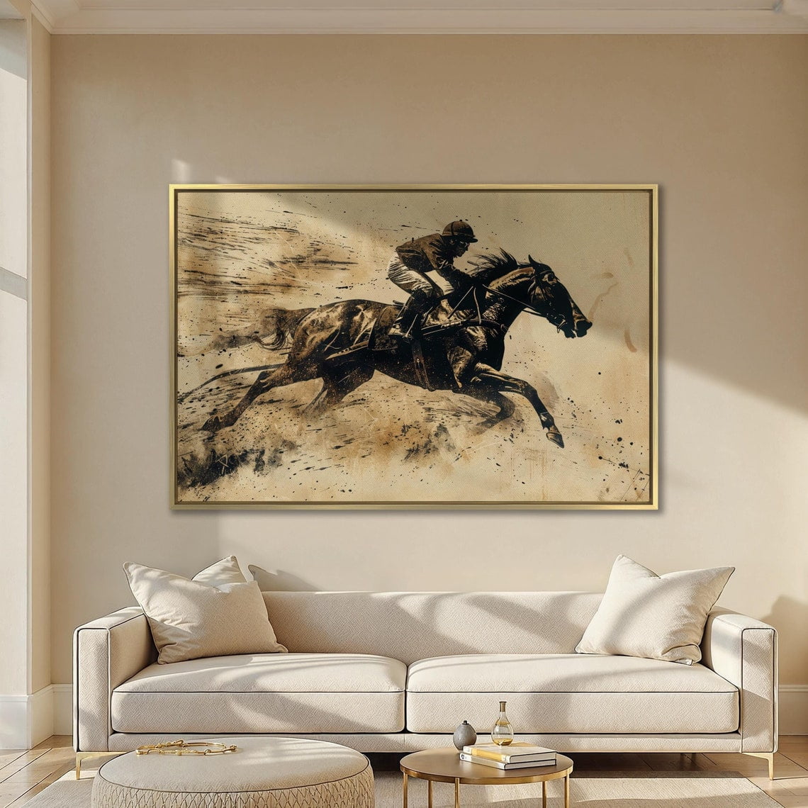 Vintage Style Horse Racing Wall Art Jockey In Full Gallop Poster ...