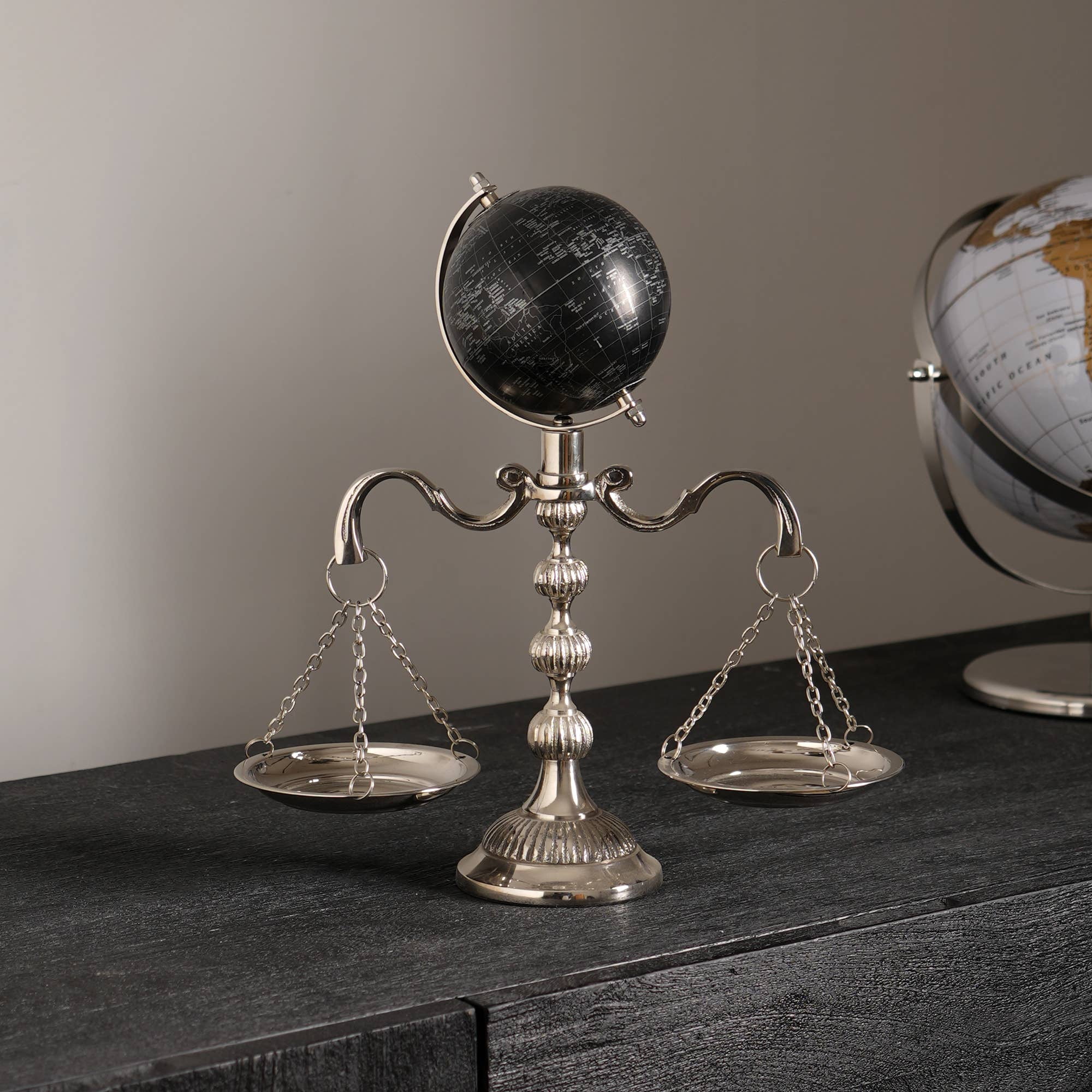 Vintage Style Libra with Globe-Scale Tray-Unique Centerpiece Stand For ...