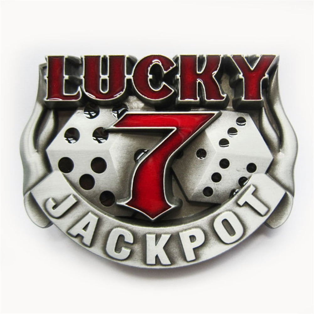 Vintage Style Lucky 7 Gamble Dice Jackpot Enamel Belt Buckle - Walmart ...
