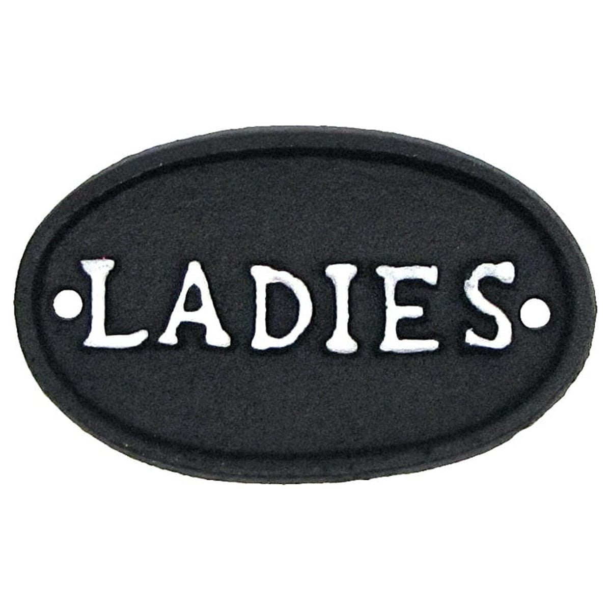 Vintage Style Metal Ladies Women's Room Wall Sign Cast Iron Rustic Bar ...