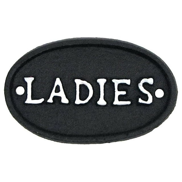 Vintage Style Metal Ladies Women's Room Wall Sign Cast Iron Rustic Bar ...