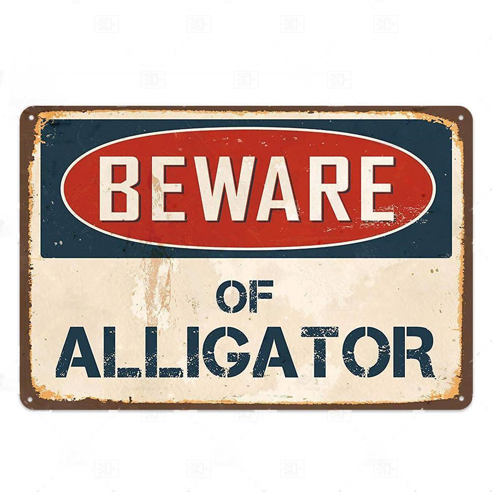 Vintage Style Metal Wall Plaque,Warning Sign for Safety and Attention ...